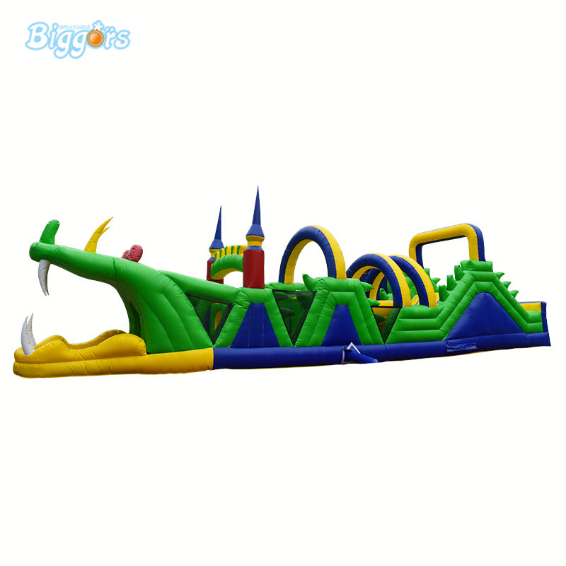 Inflatable Obstacle Course Game - Crocodile Adventure Fun